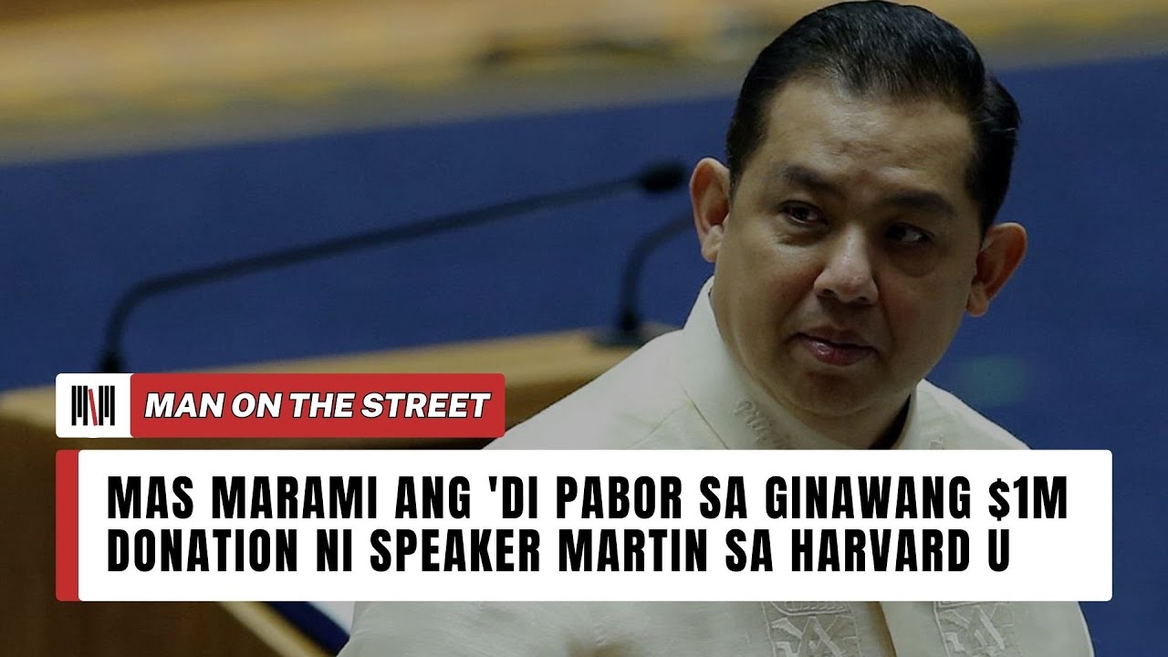 MAS MARAMI ANG 'DI PABOR SA GINAWANG $1M DONATION NI SPEAKER MARTIN SA ...