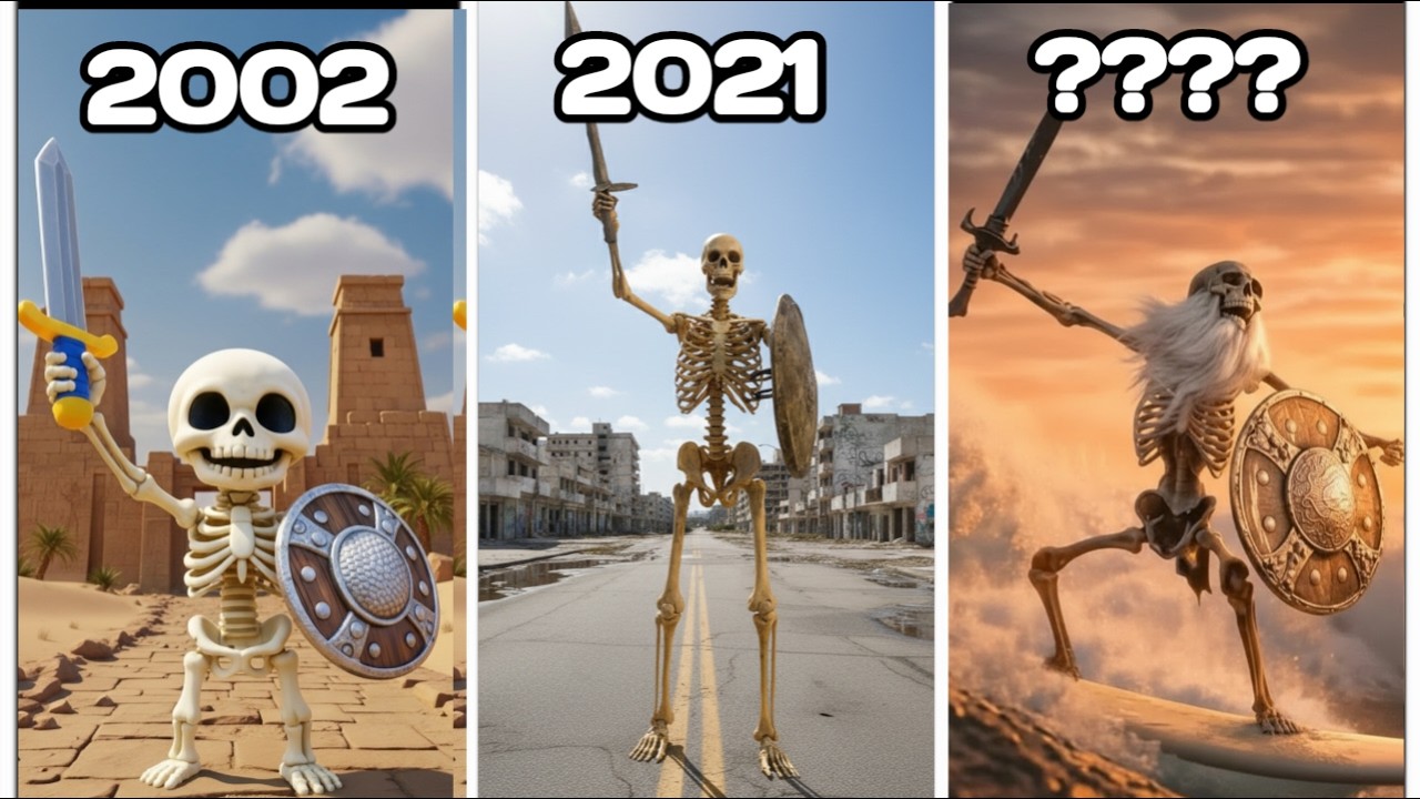 👻 Evolution of Skeleton Banging Shield RAAH Meme - YouTube