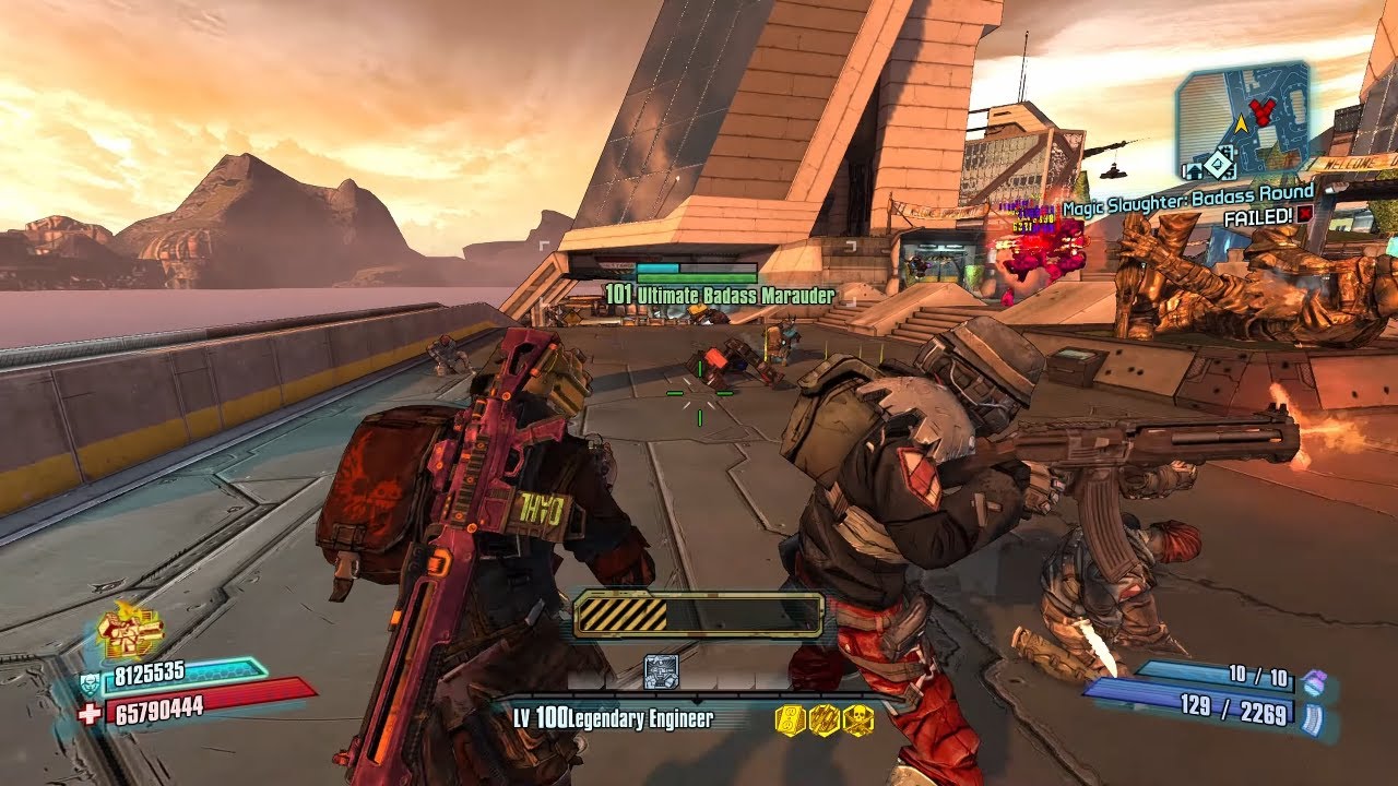 Bandits fighting Hyperion soldiers at Opportunity - Borderlands 2 - YouTube