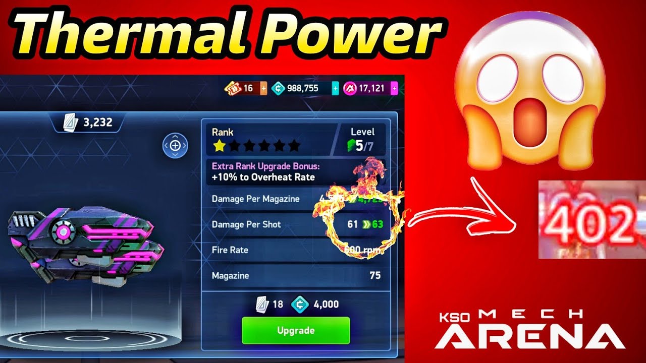Mech Arena 😱 Thermal Lance Power | Epic Overheat Ability - YouTube