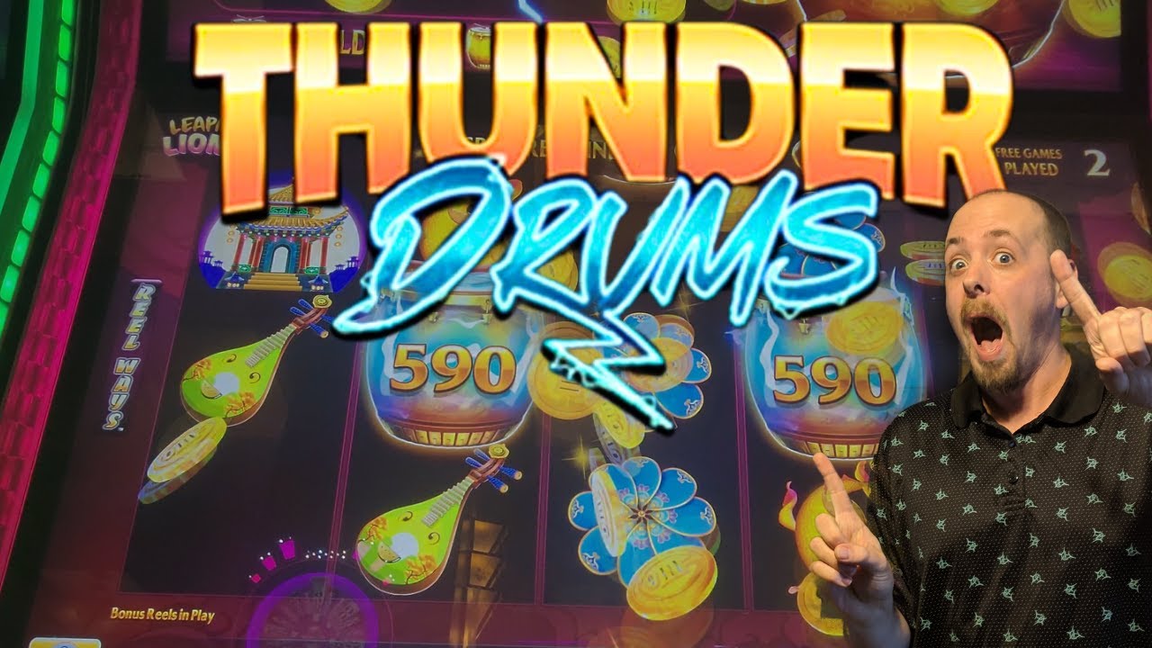 THUNDER DRUM Slot Machine Paid over 100x Free Spins - YouTube
