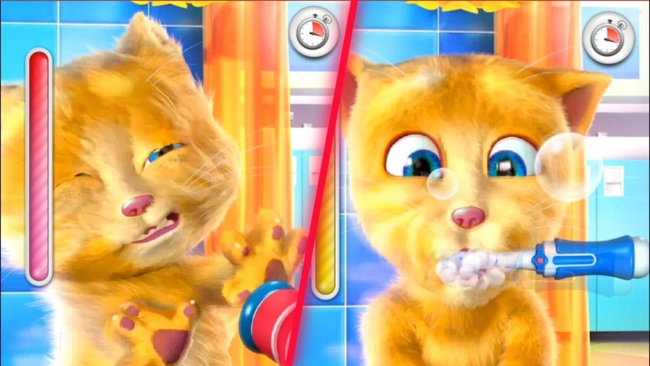 Talking Ginger Bath Time and Teeth Brushing - YouTube