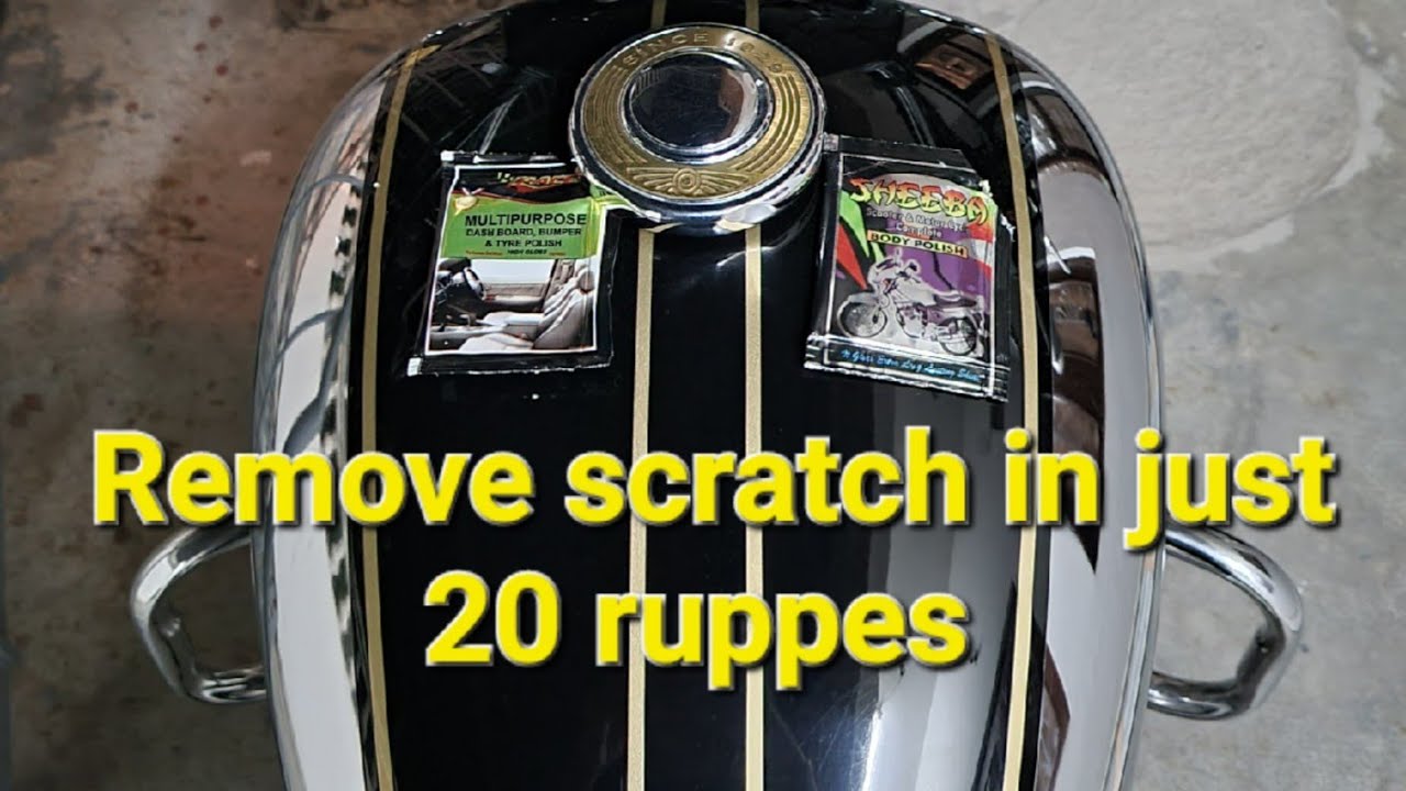 Removing minor scratches from👍 motorcycle tank 😲wax polish in just ...