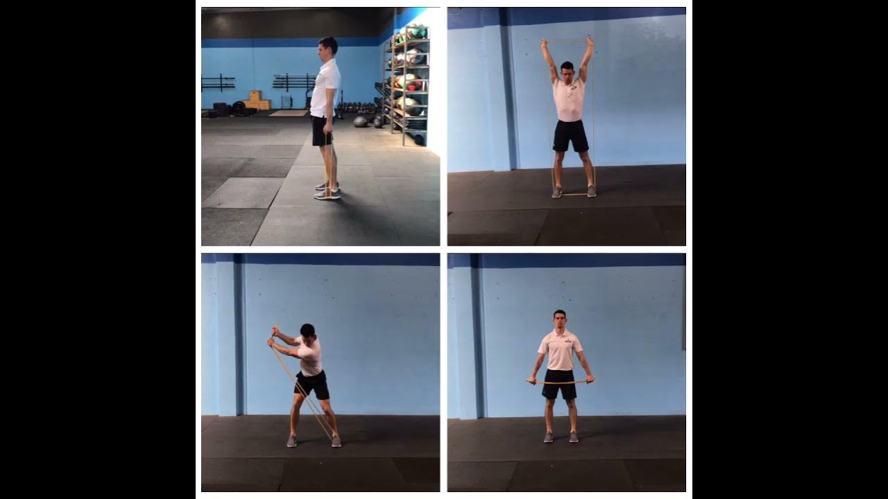 4 Exercise Band Warm-Up Routine - YouTube