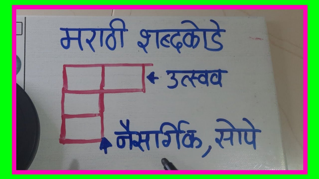 डोके चालवा?मराठी शब्दकोडे सोडवा | Marathi Puzzle |Marathi Crosswords ...