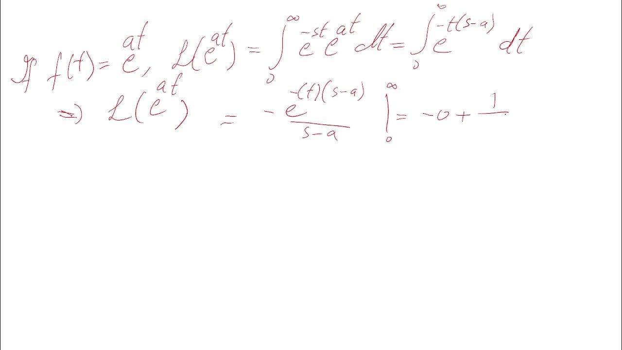 Laplace Transform of Exponential Functions #youtube #youtubeshortsvideo - YouTube