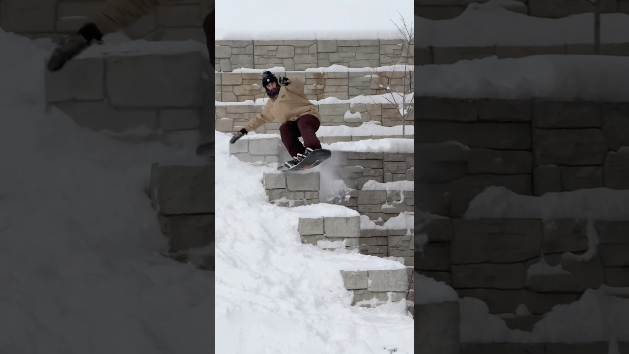 Chill lil spot 🪨🏂 #snowboarding #street #chill #spot #snow #shred # ...