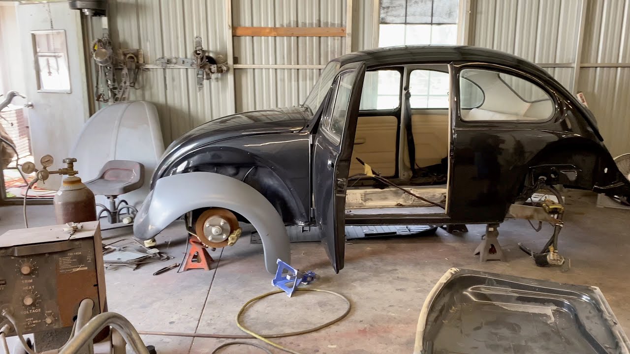 Bug Restoration, VW Beetle Floor Pan Fitment, David Visits, Volkswagen ...