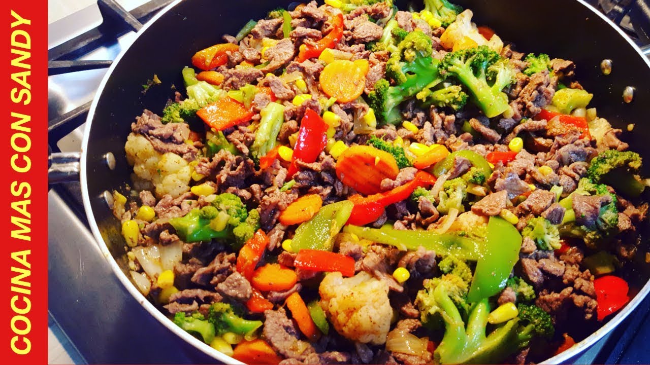 CARNE DE RES CON VEGETALES - YouTube
