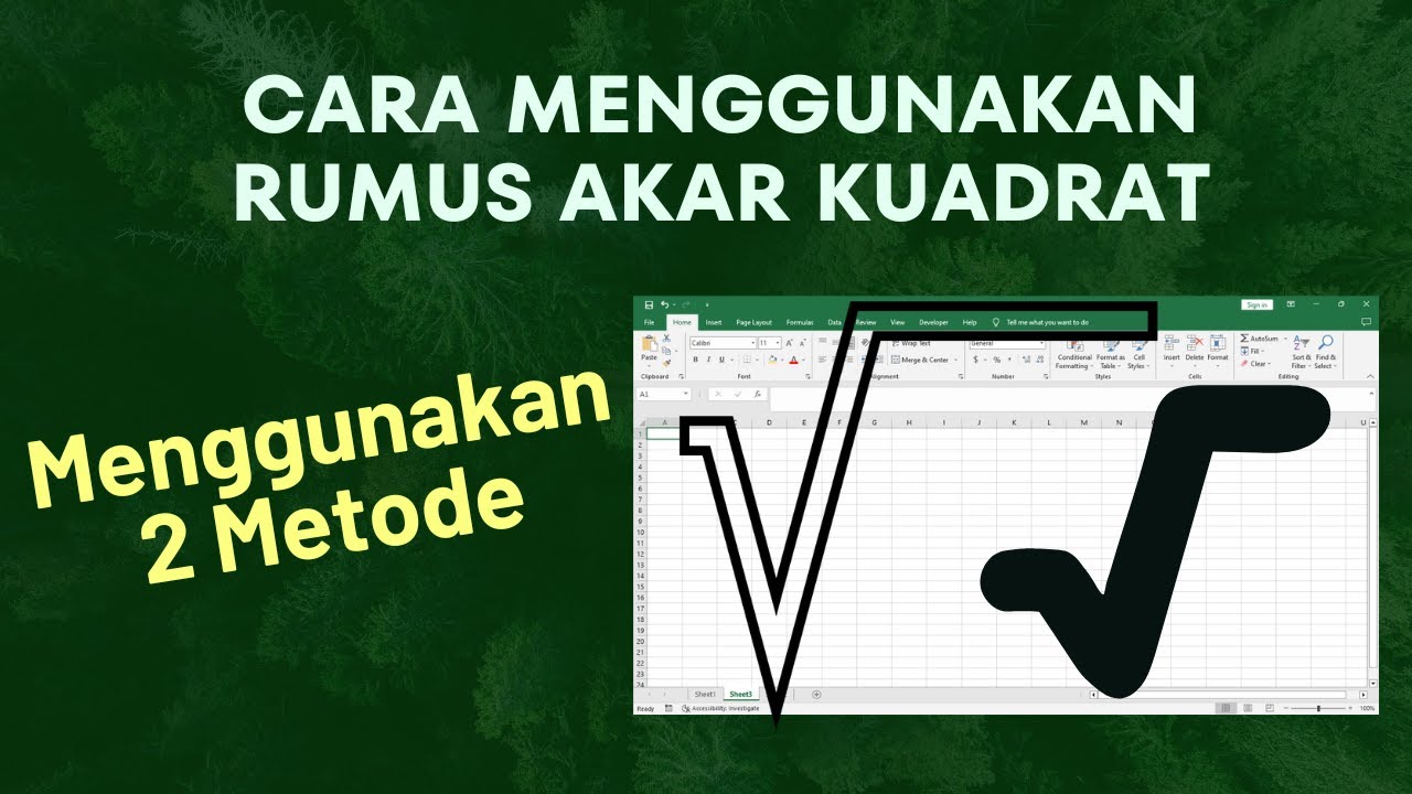 Rumus Cara Mencari Akar dan Pangkat di Excel - YouTube