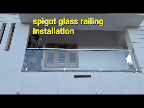 spigot glass railing installation /arc - YouTube
