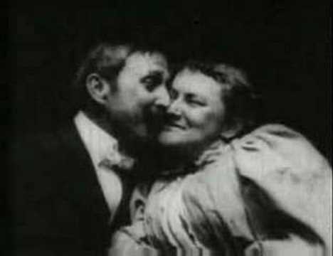 Thomas Edison's VitaScope - The First Screen Kiss - YouTube