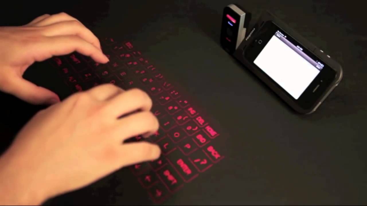 iPhone'a Sanal Klavye Projeksiyon - YouTube