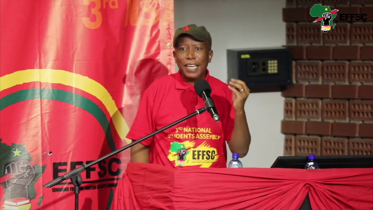 Julius malema: giving brilliant advise to EFF student command leaders ...