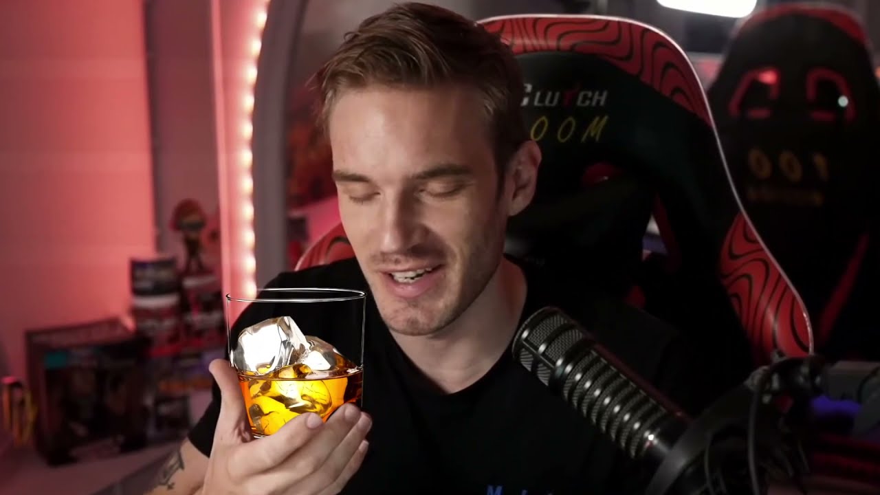 Pewdiepie on his addiction with whiskey in 2017 & 2018..... - YouTube