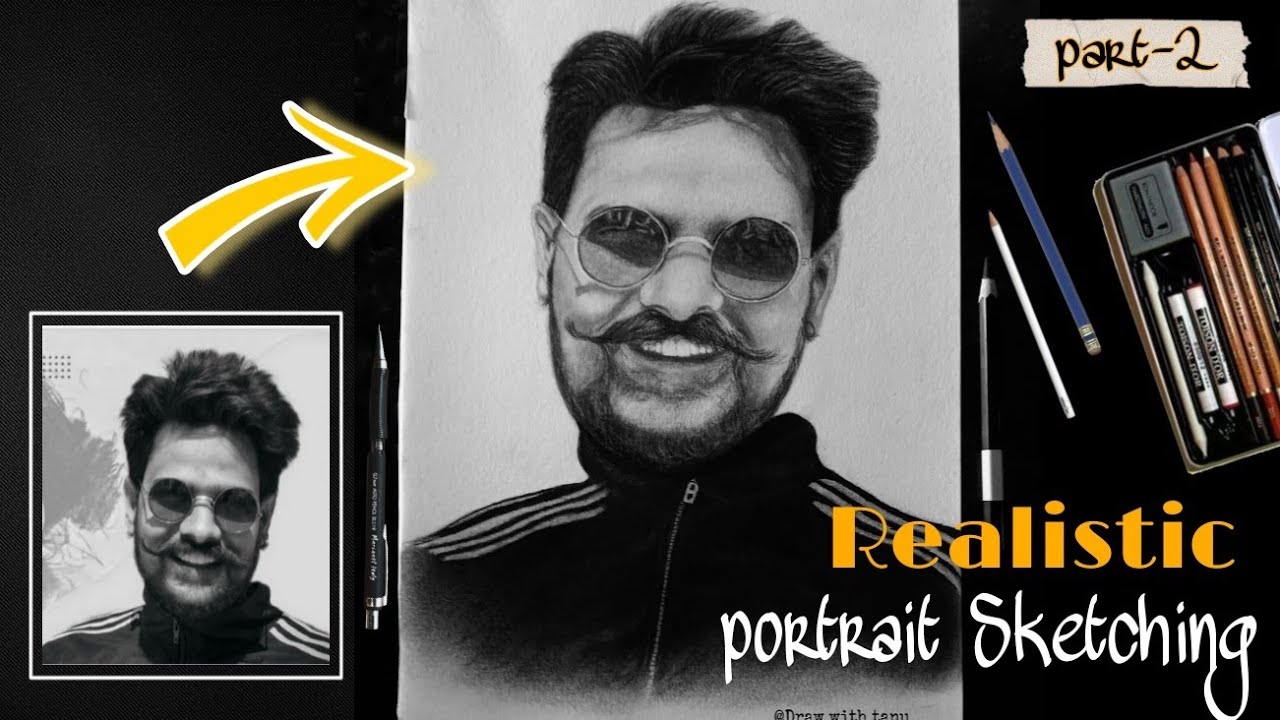 How to draw realistic portrait -pencil drawing | @PenciLWala part -2 # ...