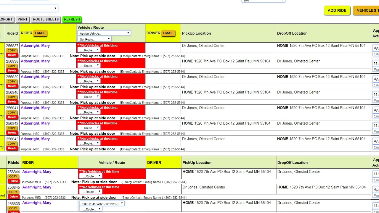 ADMIN: How to use RIDES -- BY VEHICLE - YouTube