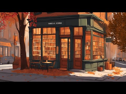 Autumn Bookstore Ambience: Cozy Vibes, Orange Hues & Relaxing Music for ...