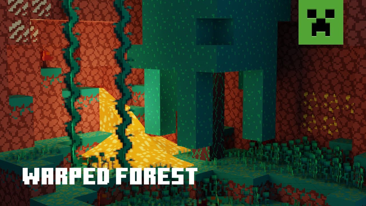 Minecraft Soothing Scenes - Warped Forest - YouTube