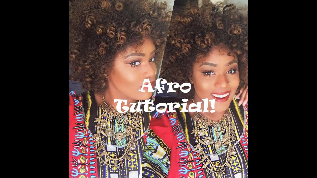 Curly Afro Tutorial // Twist and Curl ♡ - YouTube