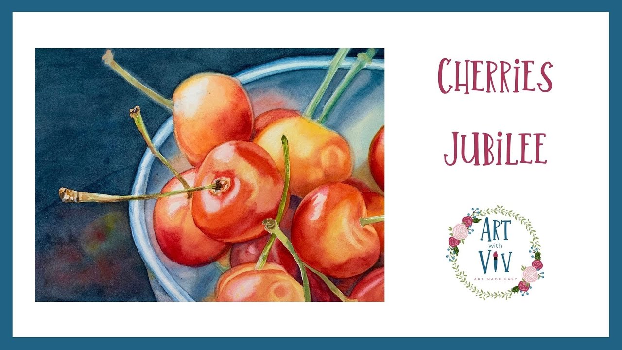 How to paint cherries with watercolor - YouTube