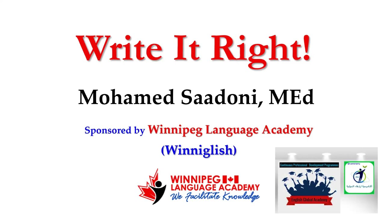 Write it right 1 - YouTube