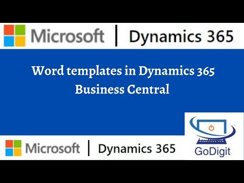 Word Templates in Dynamics 365 Business Central