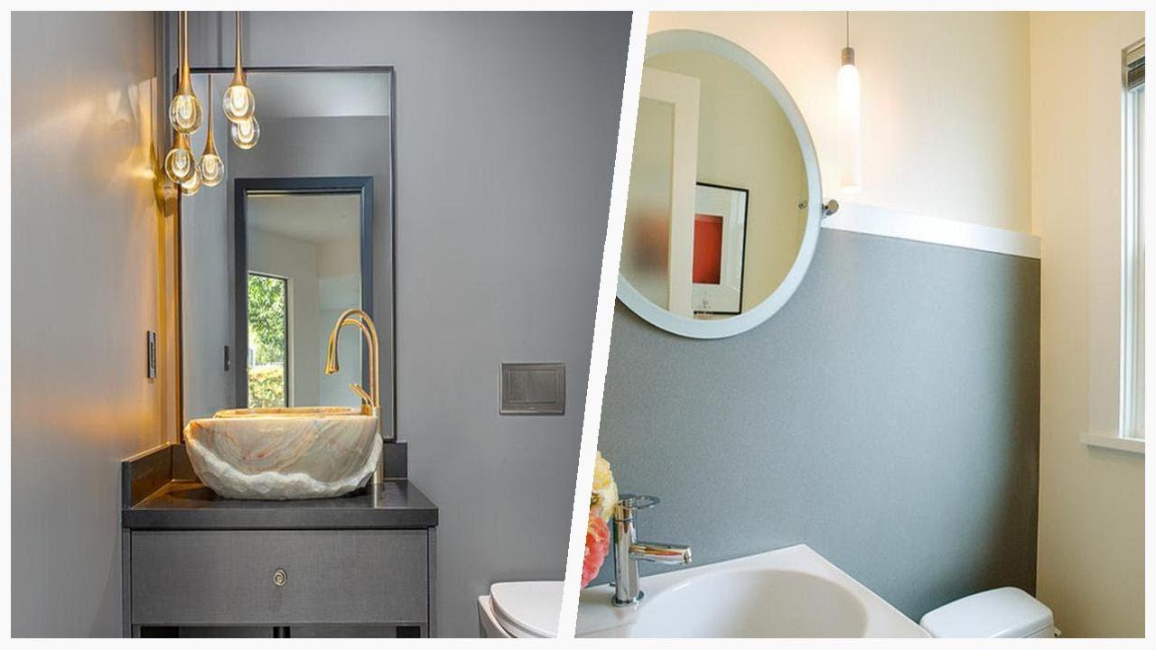 75 Contemporary Powder Room With A One-piece Toilet Design Ideas You'll ...