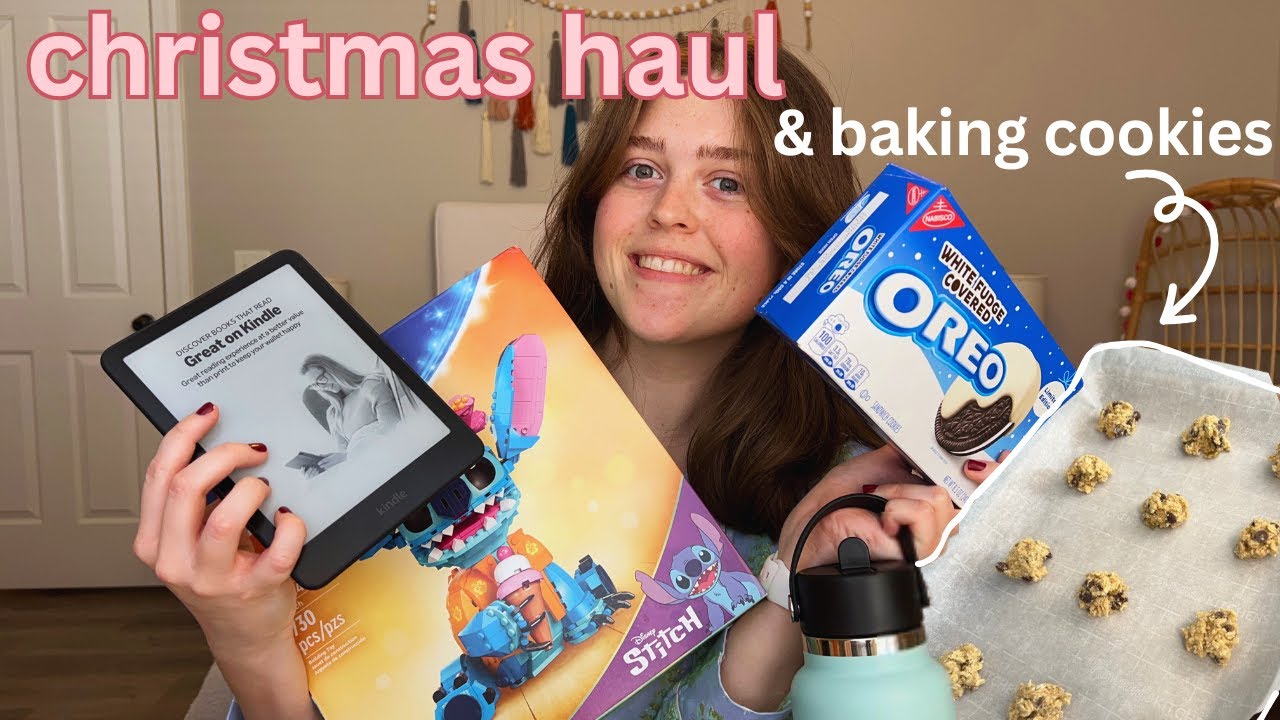 What I got for Christmas & chaotic cookie baking - YouTube