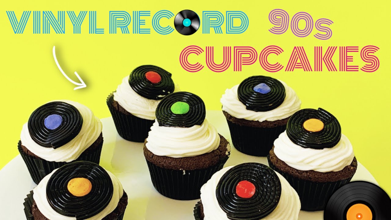 90s INSPIRED VINYL RECORD CUPCAKES | Celebrity Sweets - YouTube