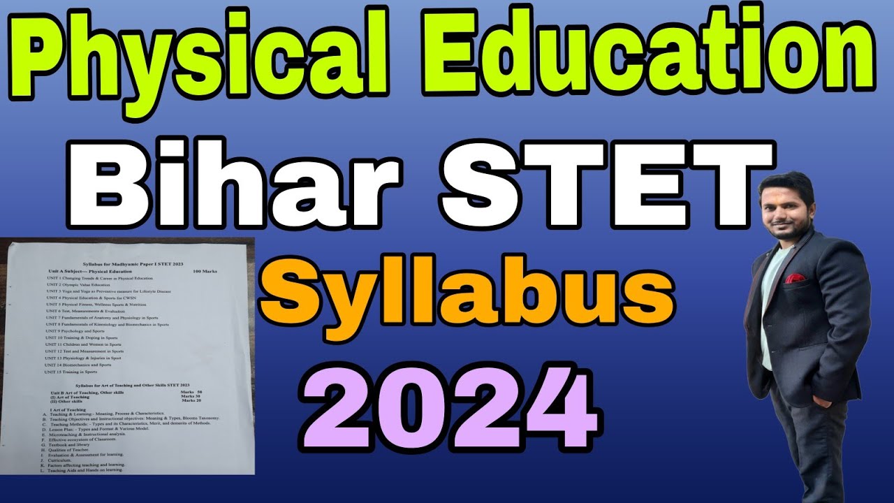 Physical Education Bihar STET Syllabus 2024 || Physical Education STET ...