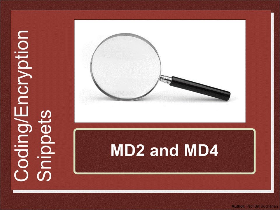 Security Snippets: MD2 and MD4 - YouTube