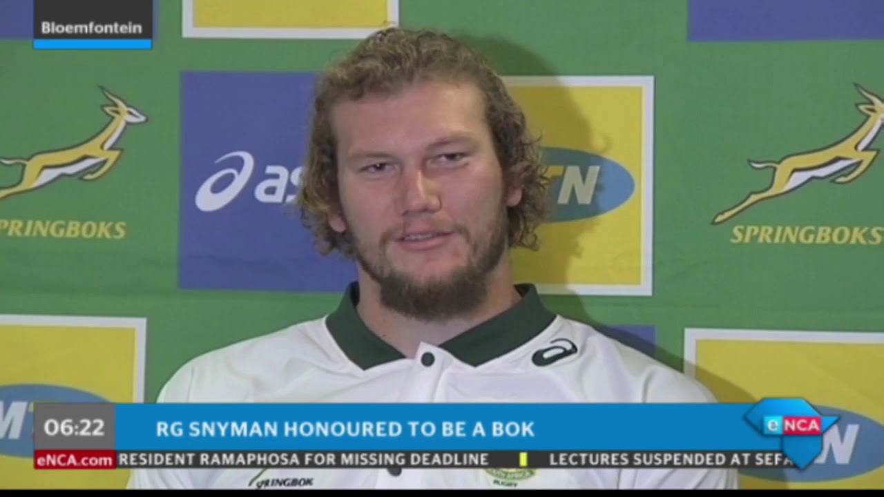 We hear from Springbok lock RG Snyman - YouTube