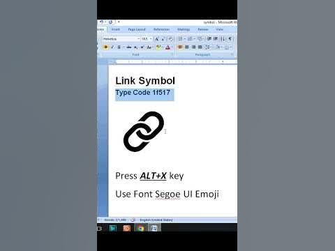 Link 🔗 Symbol in Ms Word #computerthecourse #msword #viral #shorts ...