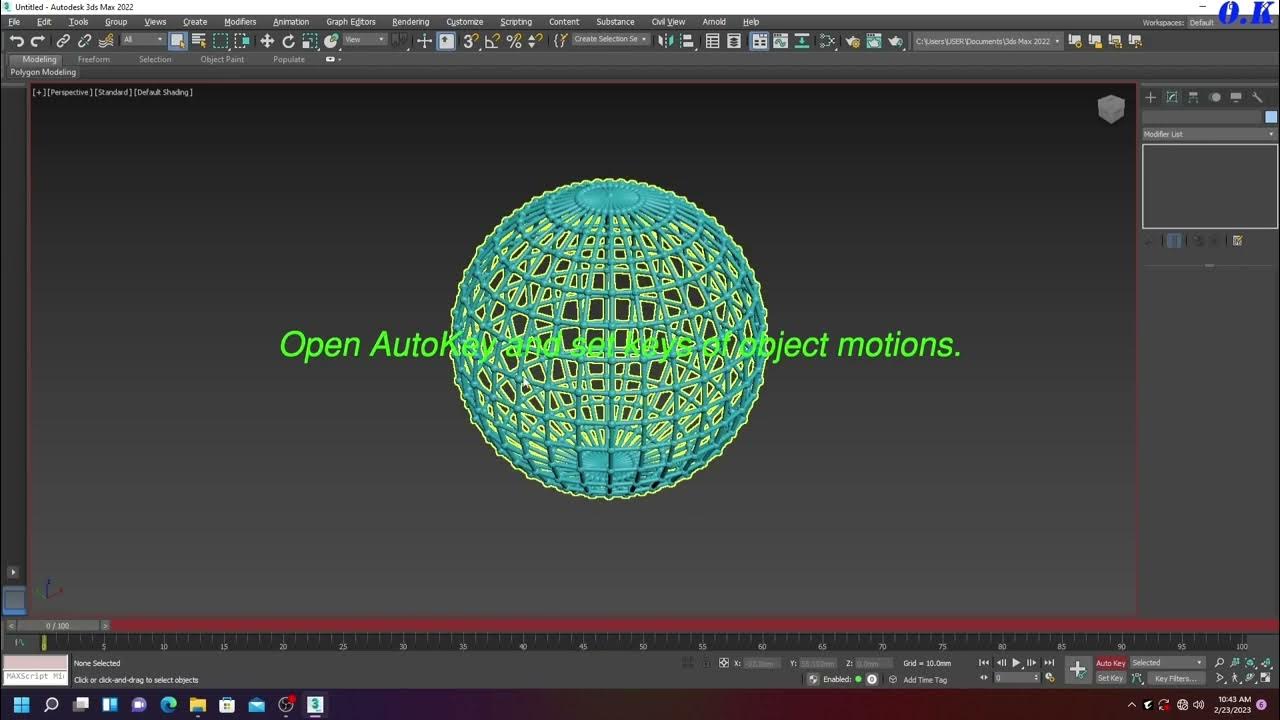 Lattice modifier and create basic animation in 3ds max - YouTube
