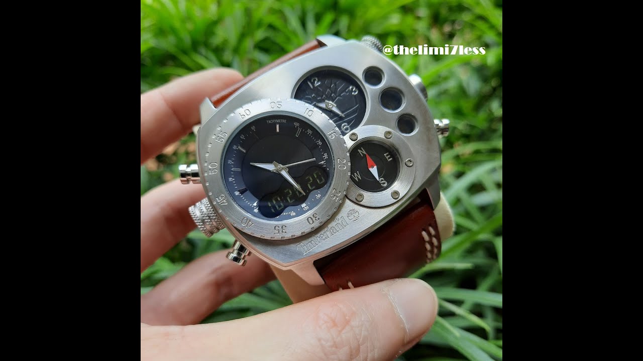 Jam tangan Timberland Shackleton HT2 chronograph QT8162103 - YouTube
