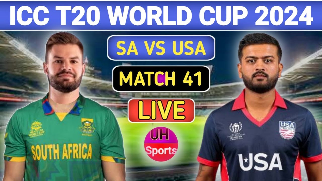 SA VS USA Live | Match 41 | South Africa Vs USA Live Commentary | ICC ...