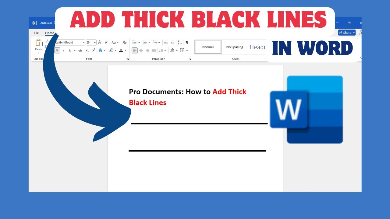 Pro Documents How to Add Thick Black Lines - YouTube