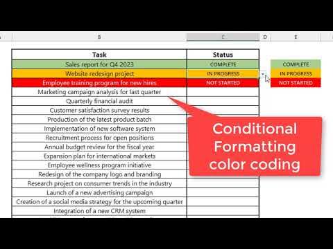 conditional formatting in excel color coding - YouTube
