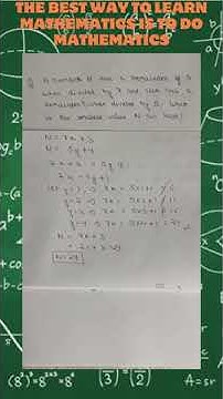 The BEST way to learn Mathematics is to do Mathematics - YouTube