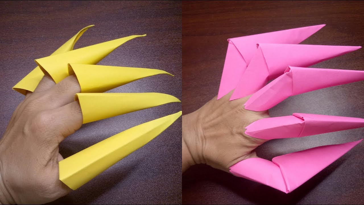 2 EASY PAPER CLAWS TUTORIAL VIDEOS FOR HALLOWEEN - YouTube