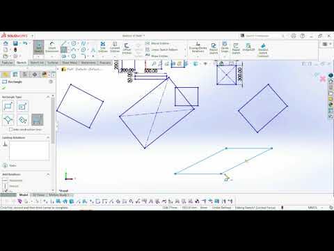 Tutorial 3 | Sketch Command (Rectangle) | Solidworks - YouTube