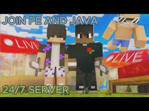MINECRAFT LIVE ! JOIN EVERYONE ! PE AND JAVA ! 24/7 SERVER #minecraft # ...