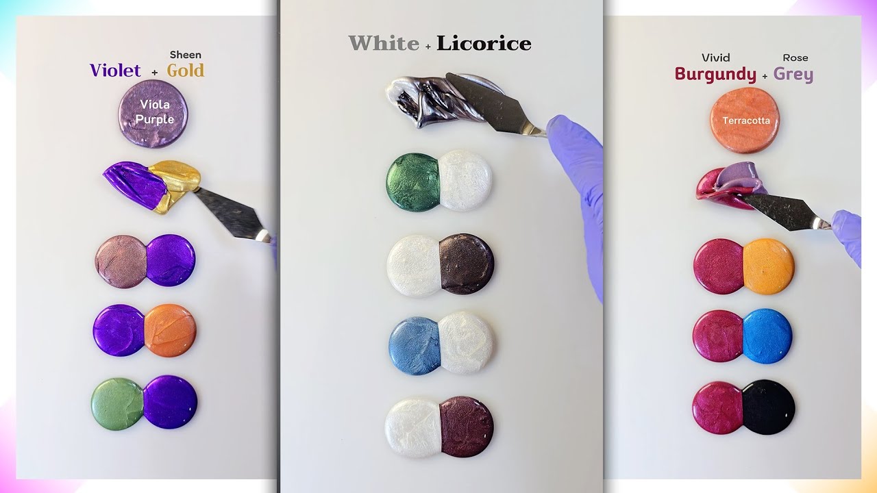Satisfying Color Mixing | Stunning Color Combinations || Violet, Sheen ...