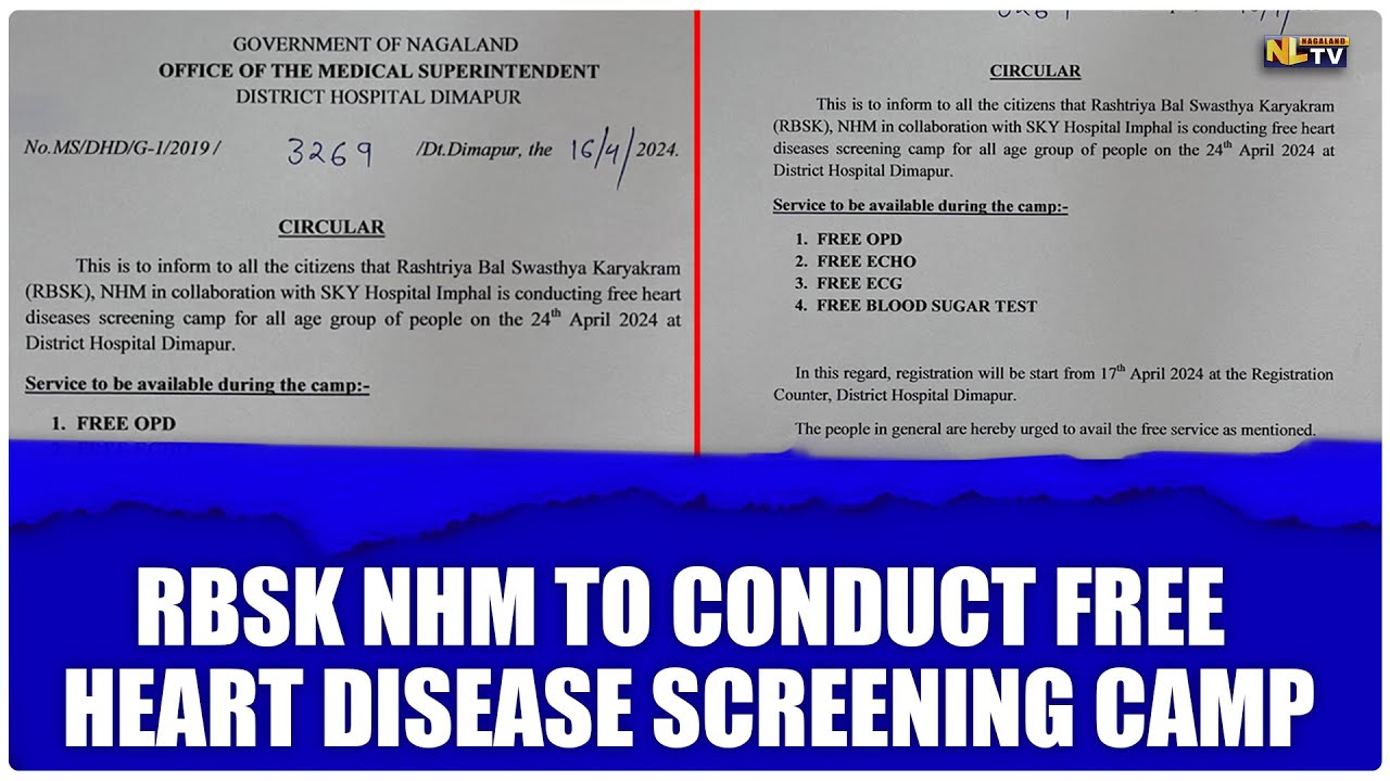 RBSK NHM TO CONDUCTEFREE HEART DISEASE SCREENING CAMP IN COLLAB WITH ...