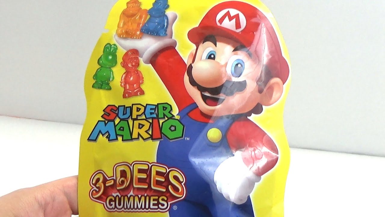 Reviewing Mario 3Dees Gummes Candy - YouTube