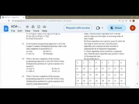 Test 3 solution video in ADA (Analysis and Design of Algorithm) - YouTube