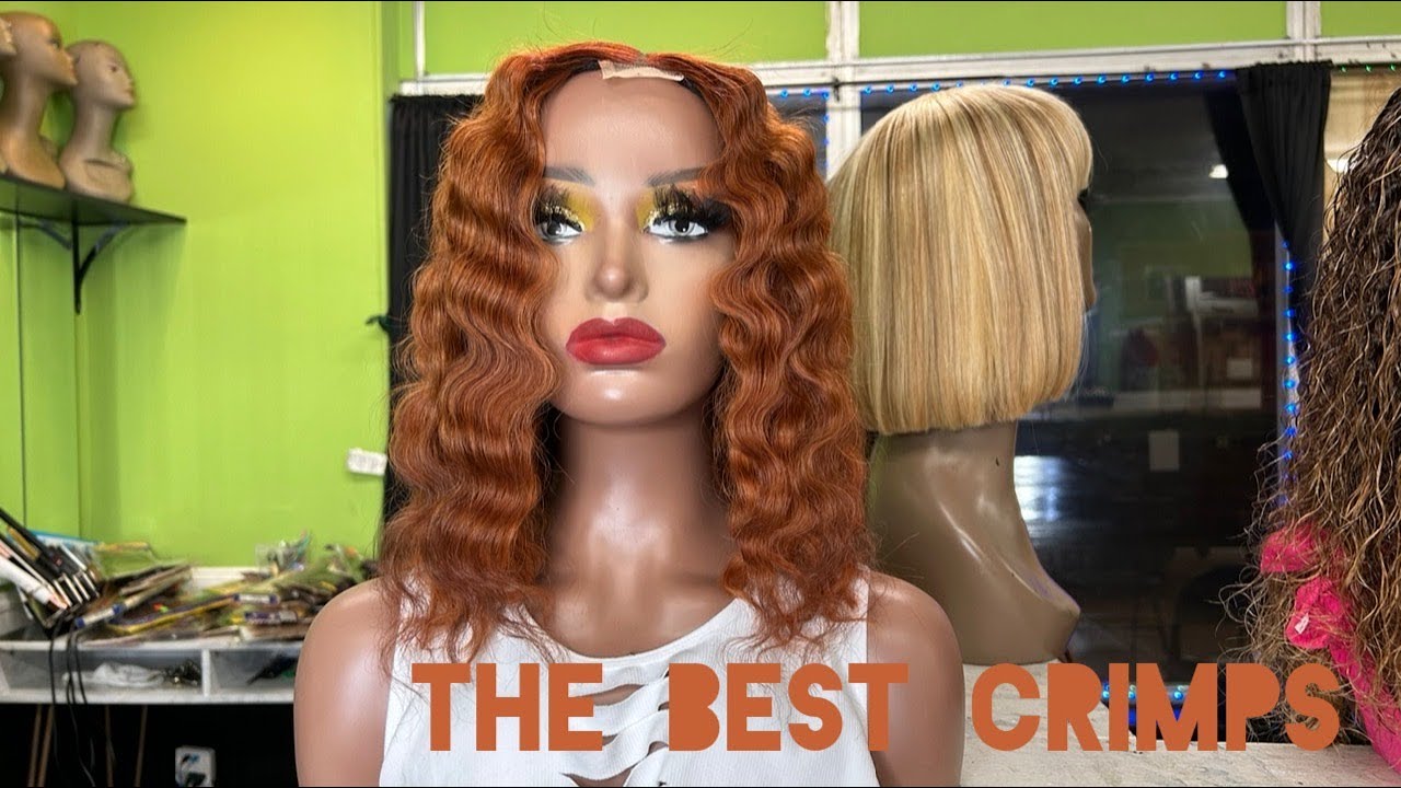 USING THE BEST CRIMPING IRON EVER MAKING A BURNT ORANGE WIG! - YouTube