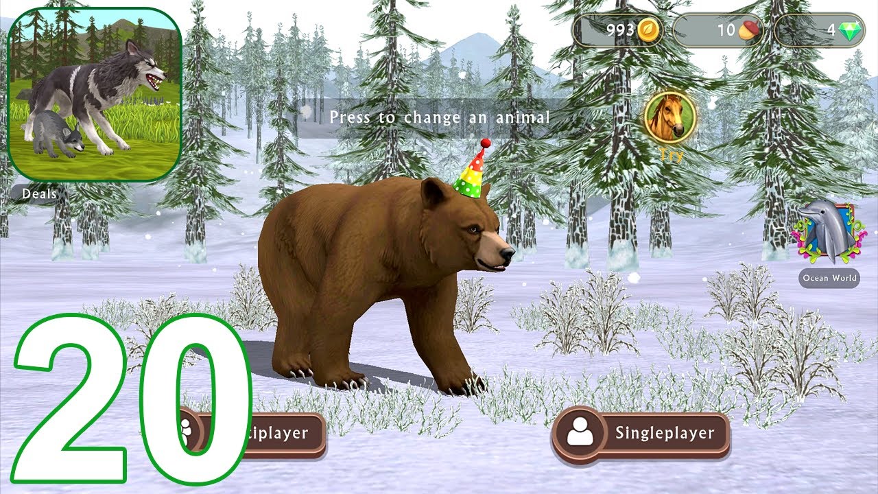 WildCraft Animal Sim Online 3D (BEAR) Gameplay - (iOS, Android) Part 20 ...