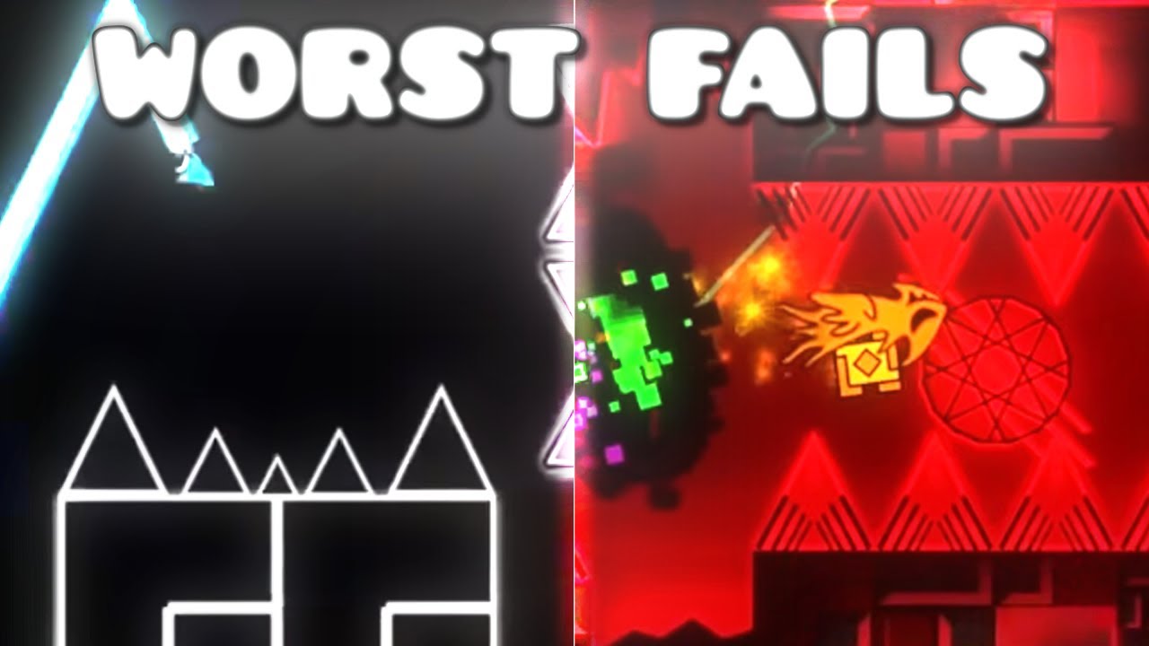 2 Minutes of the WORST Geometry Dash Fails - YouTube